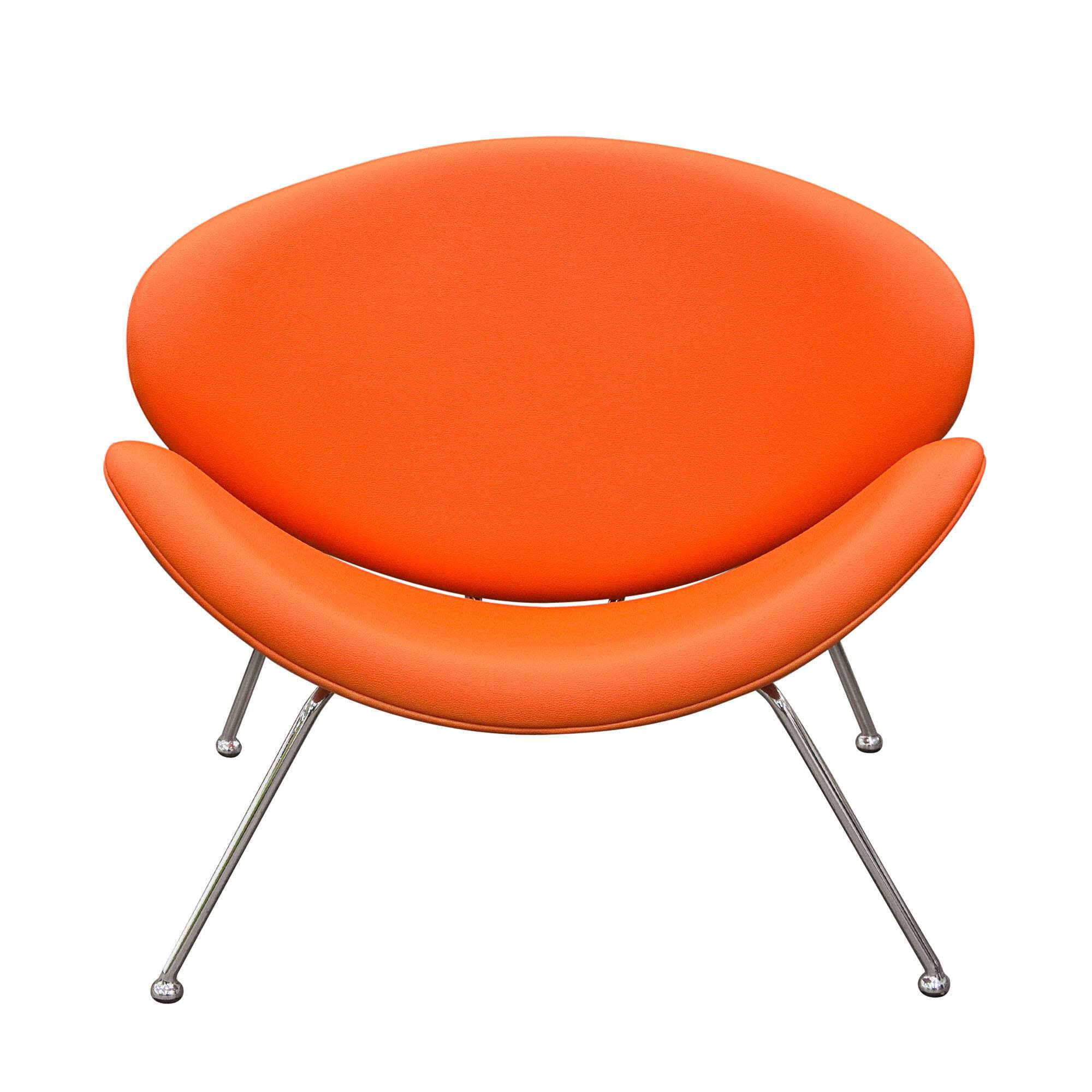 Set of (2) Roxy Orange Accent Chair with Chrome Frame - Walmart.com
