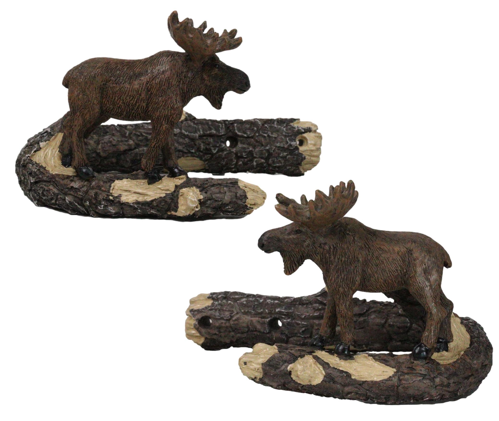 Set of 2 Rustic Western Bull Moose On Branch Drapery Curtain Holdback ...