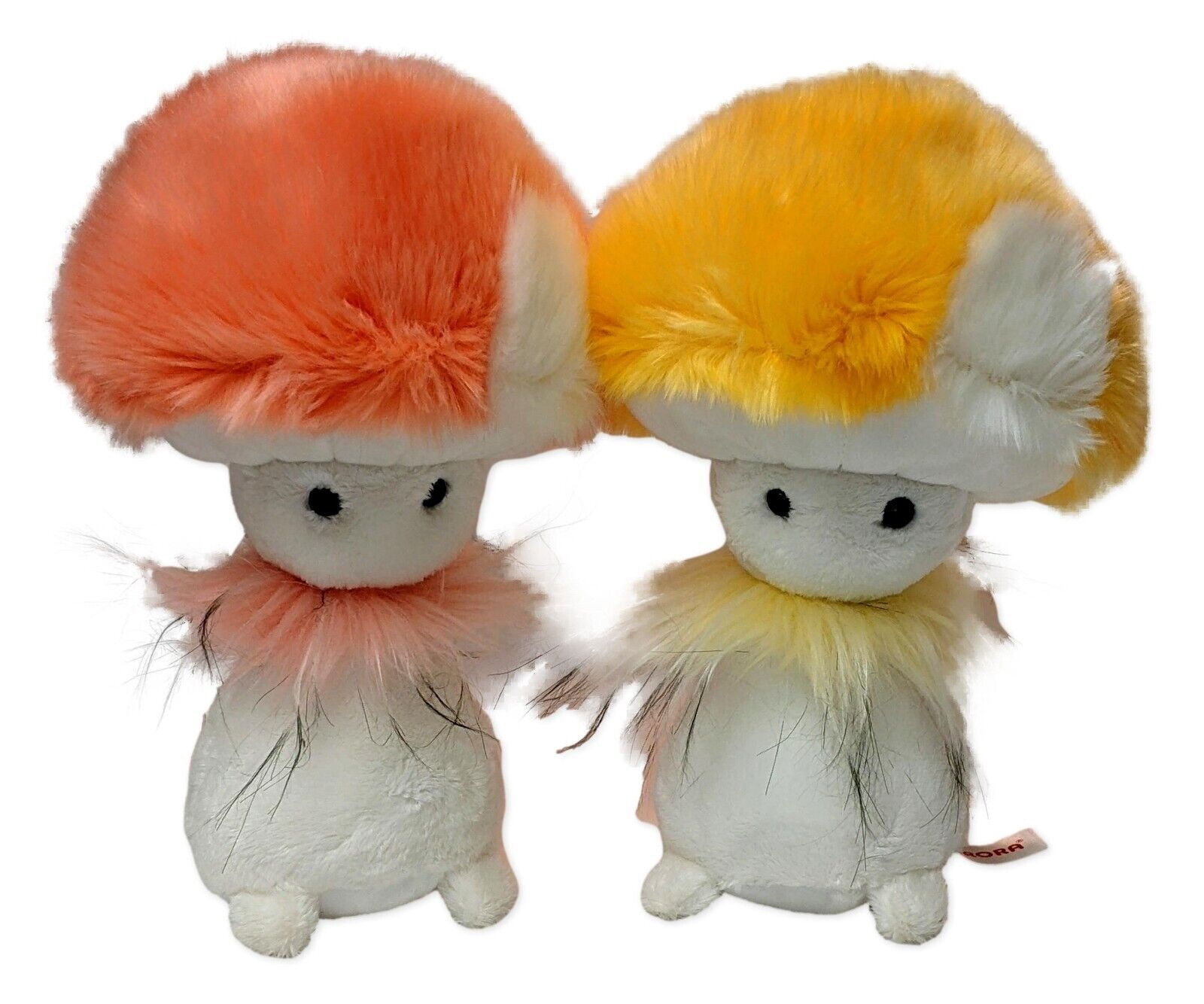 Set of 2 SALMON & HONEY FUNGI FRIENDS 9" Stuffed Mushroom Plush by ...