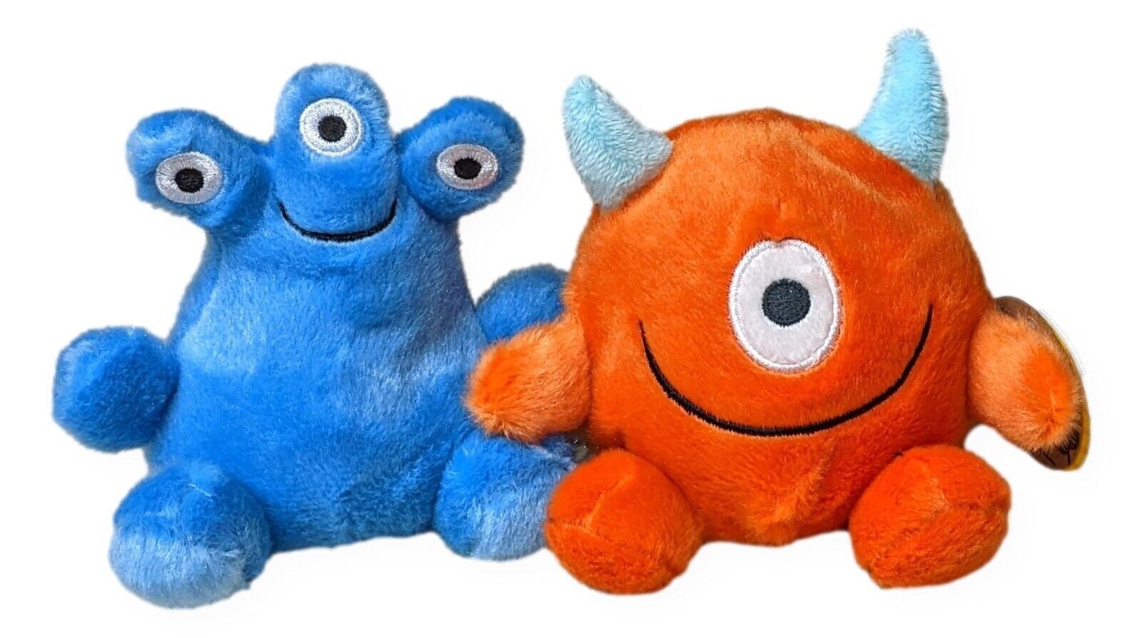 Set of 2 SASSY OGGY & ZEKE MONSTER Palm Pals 5" Stuffed Animal Plush ...