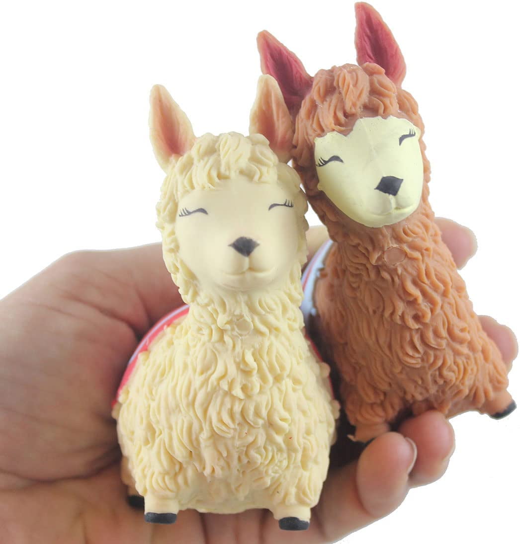 Set of 2 Sand Alpaca Llama - Sand Filled Squishy - Moldable Sensory ...