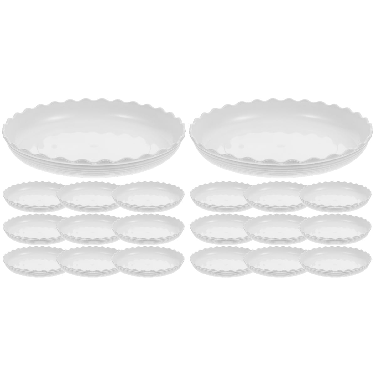 Set of 2 Serving Plant Dish Plant Pot Saucer Plant Pot Tray 20X20X2.5CM ...