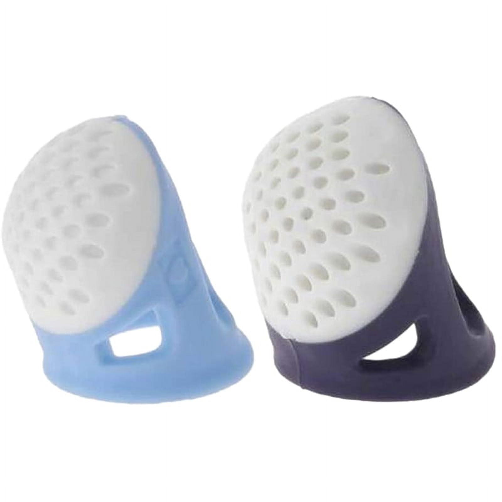 Set of 2 Sewing Thimbles Silicone Pin Needles Thimbles Comfortable Non ...