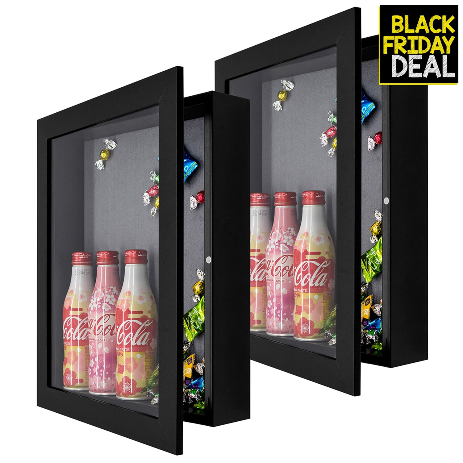 Set of 2 Shadow Box Frame Display Case 2-inch Depth for 11x14 Gift ...