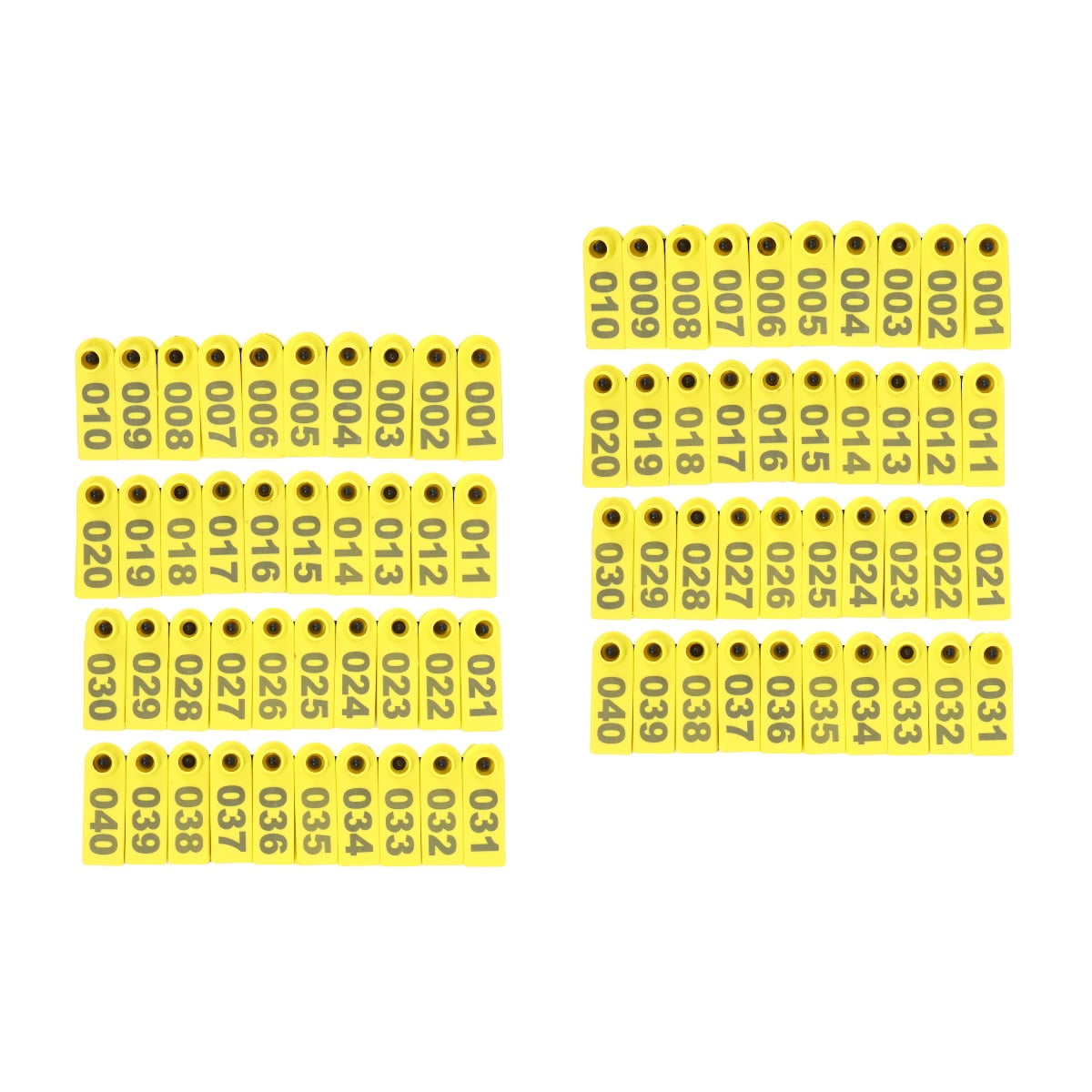 Set of 2 Sheep Ear Tags Goat Livestock Dog Animals The Baby Yellow ...