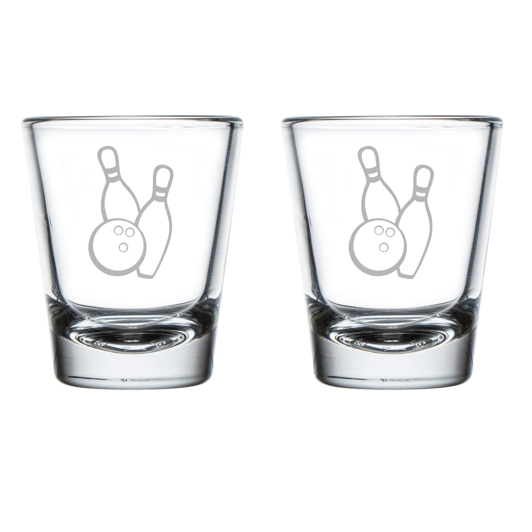 Set of 2 Shot Glasses 1.75oz Shot Glass Bowling Ball-And Pins - Walmart.com