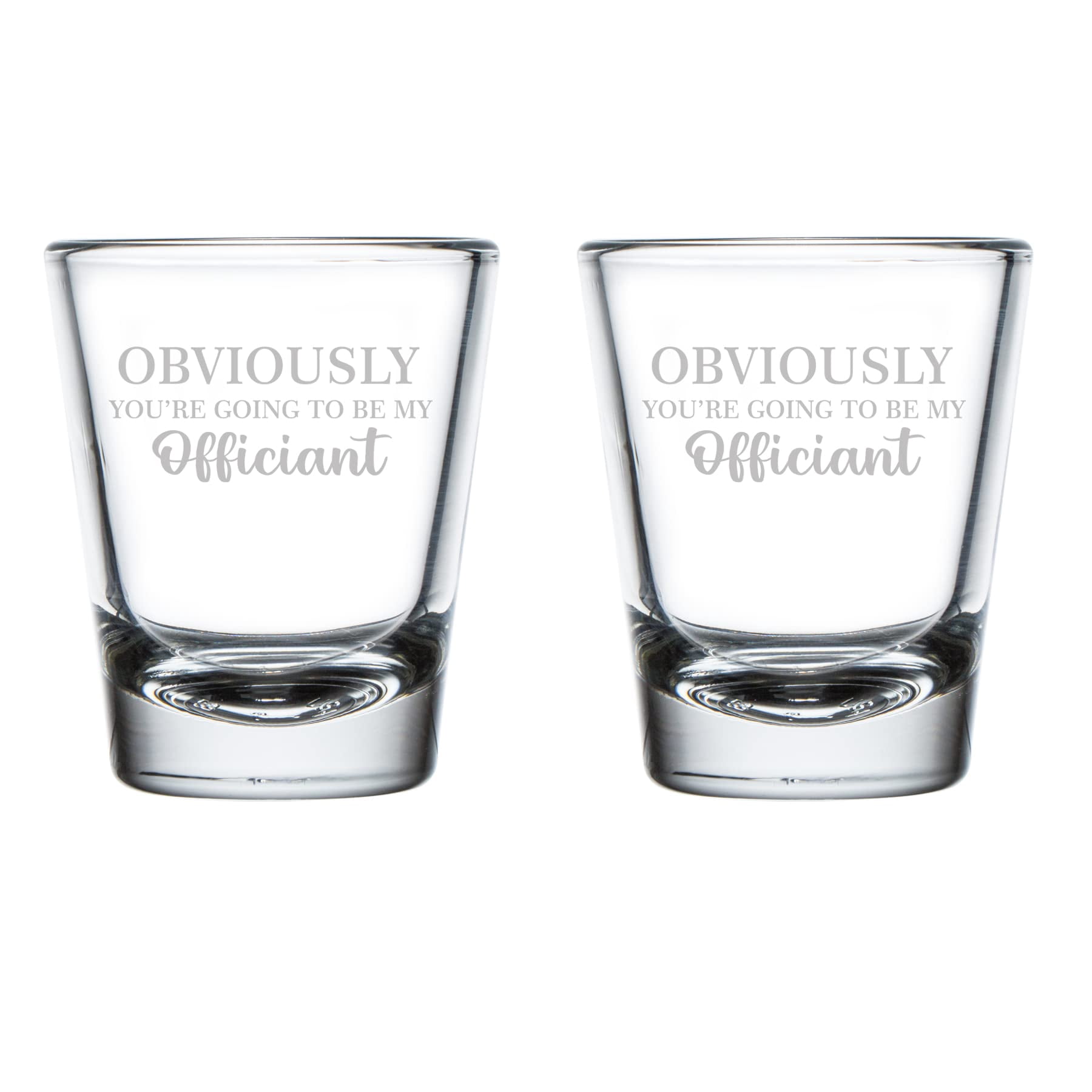 Set of 2 Shot Glasses 1.75oz Shot Glass Gift Bridal Party Officiant ...