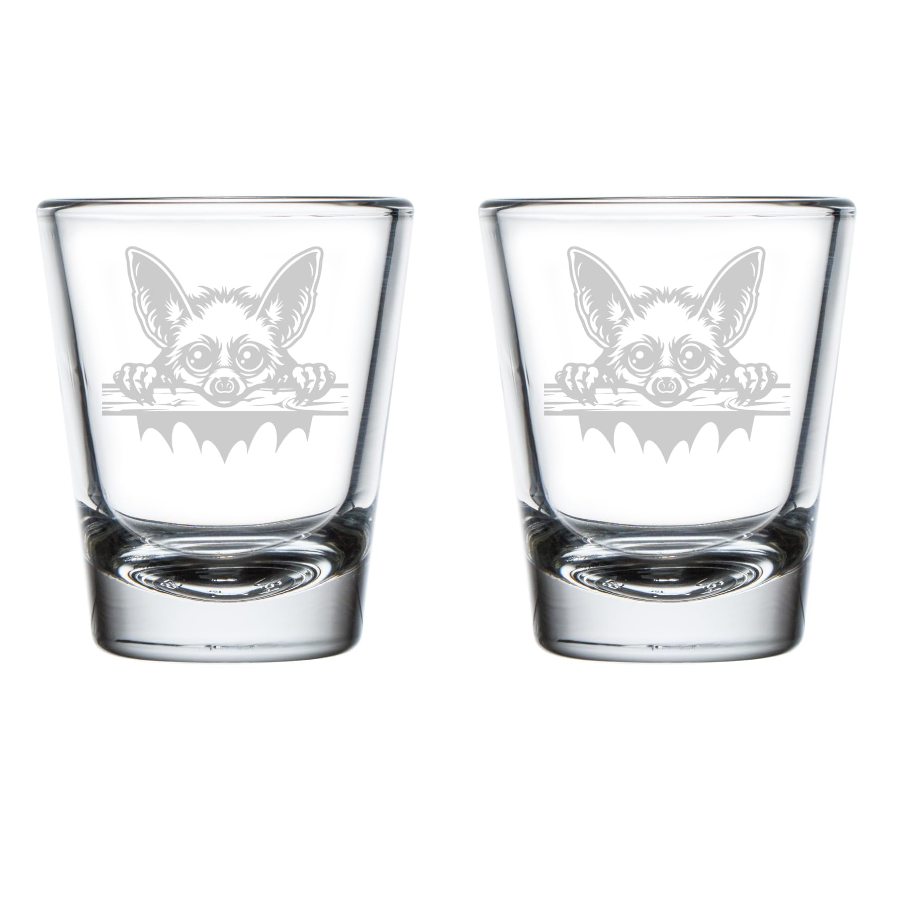 Set of 2 Shot Glasses 1.75oz Shot Glass Gift Peeking Bat - Walmart.com