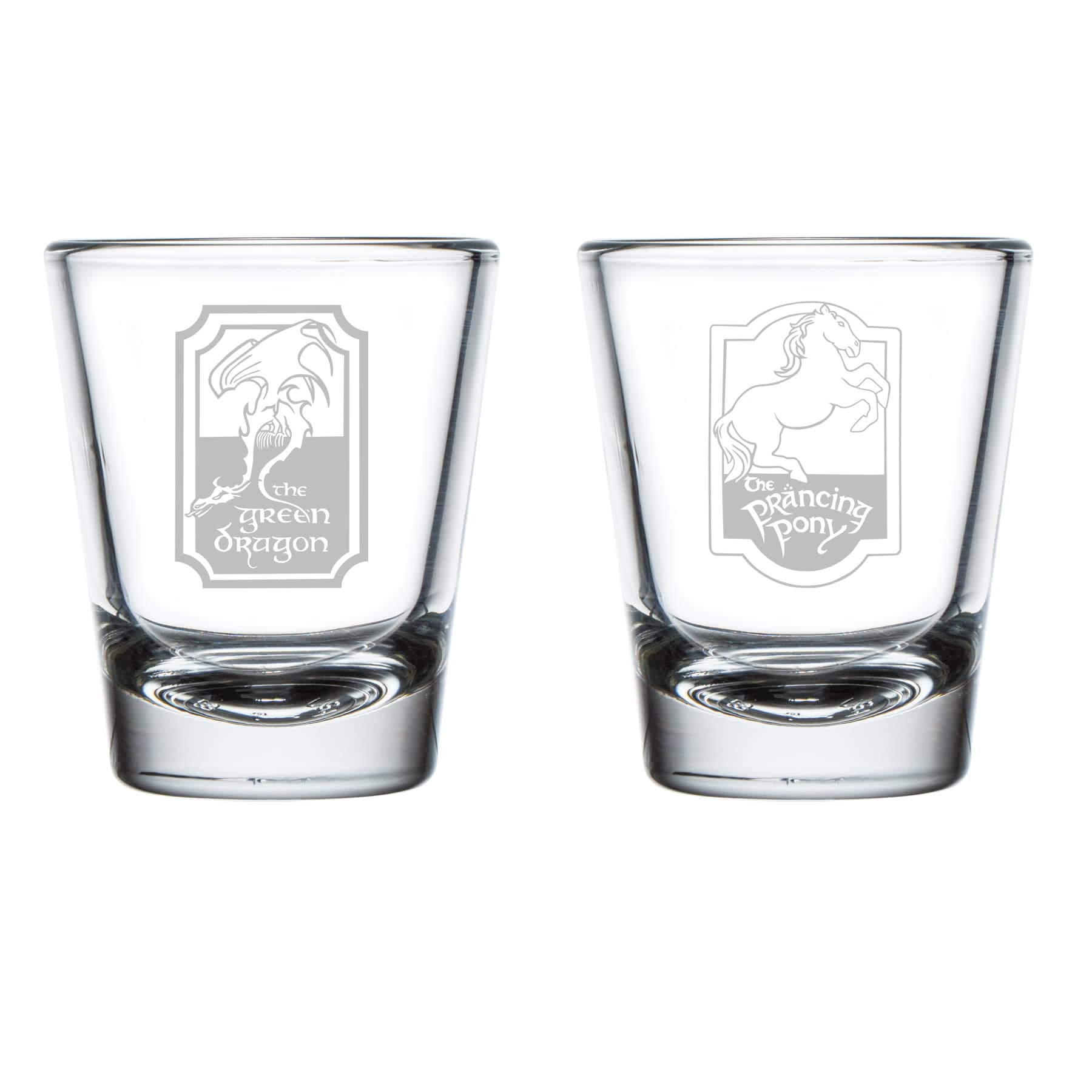 Set of 2 Shot Glasses 1.75oz Shot Glass Gift The Prancing Pony and The ...
