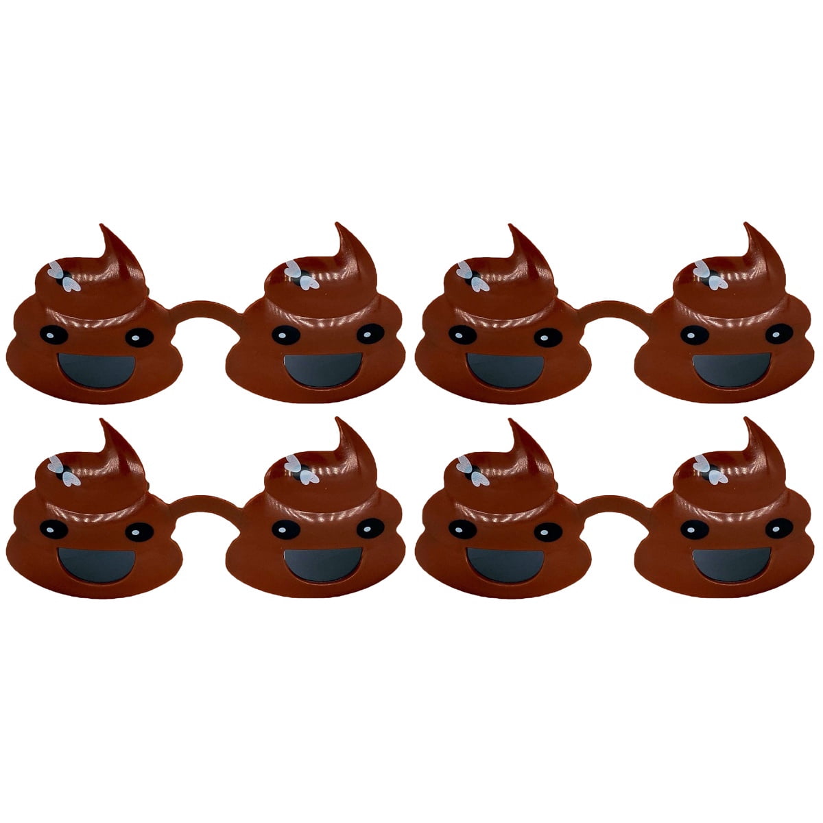 Set of 2 Shot Glasses Funny Eyeglasses Kids Poop Humorous Eyewear ...