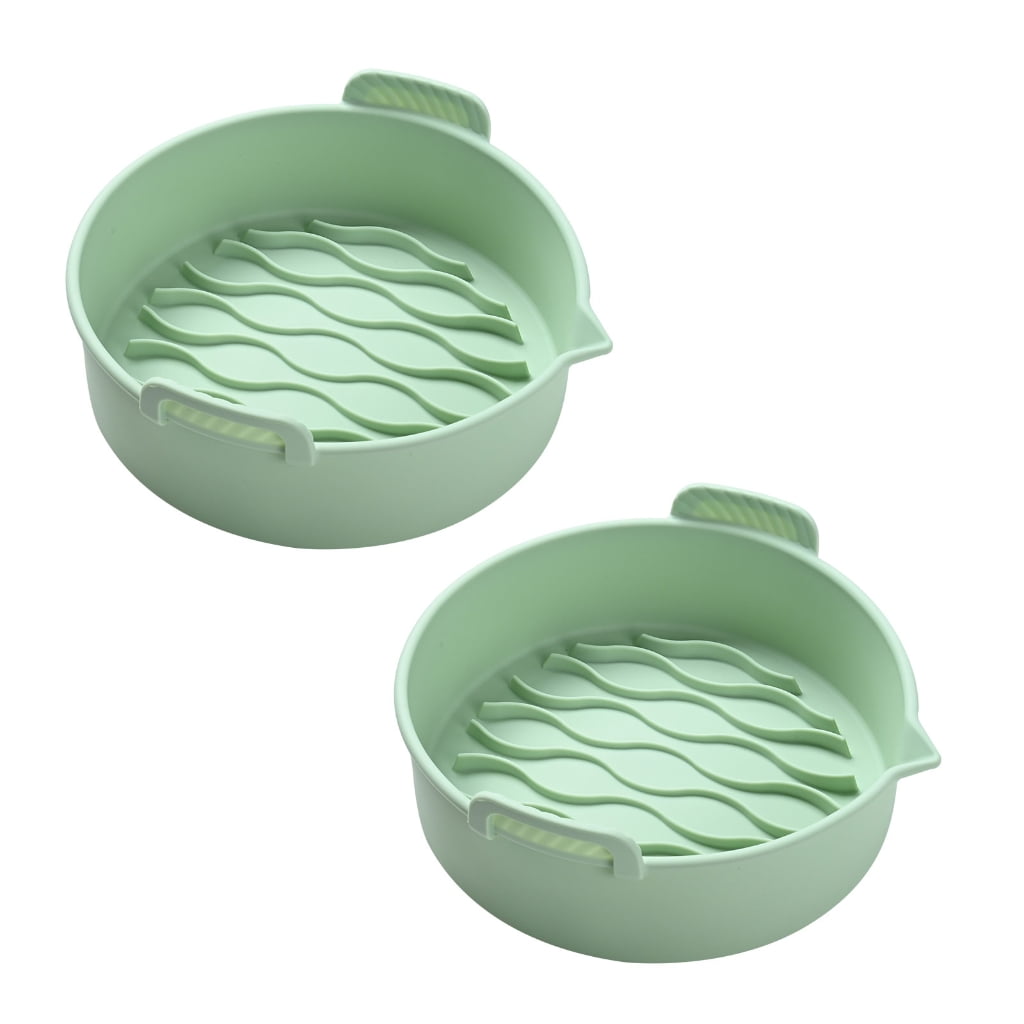 Set of 2 Silicone Liners Silicone Pots Liners Air Fryers Tray Silicone ...