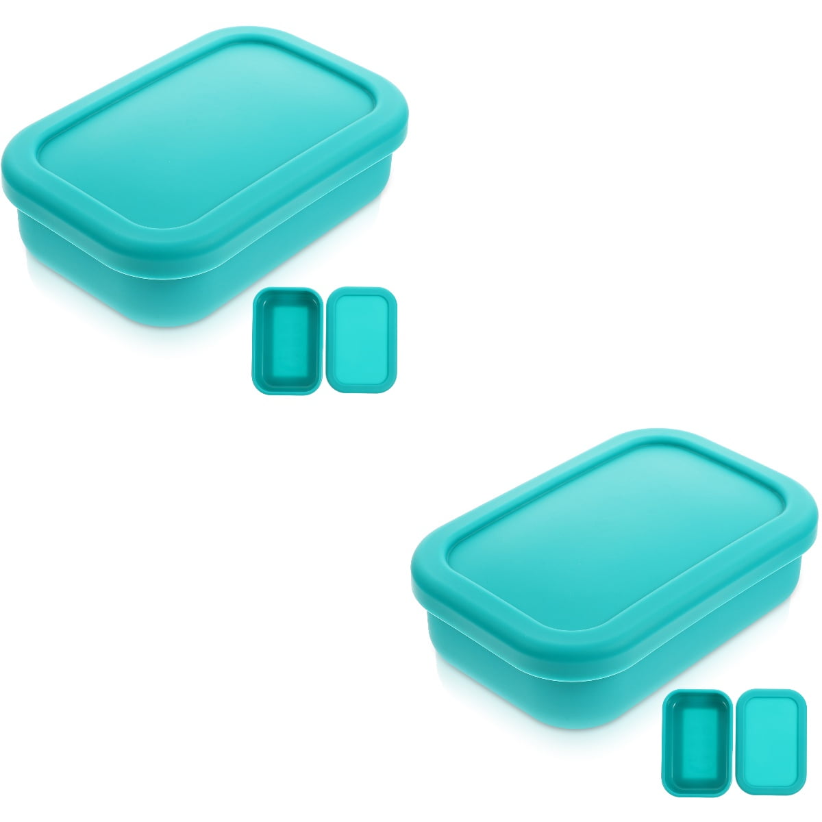 Set of 2 Silicone Storage Box Refrigerator Food Container Baby Food ...