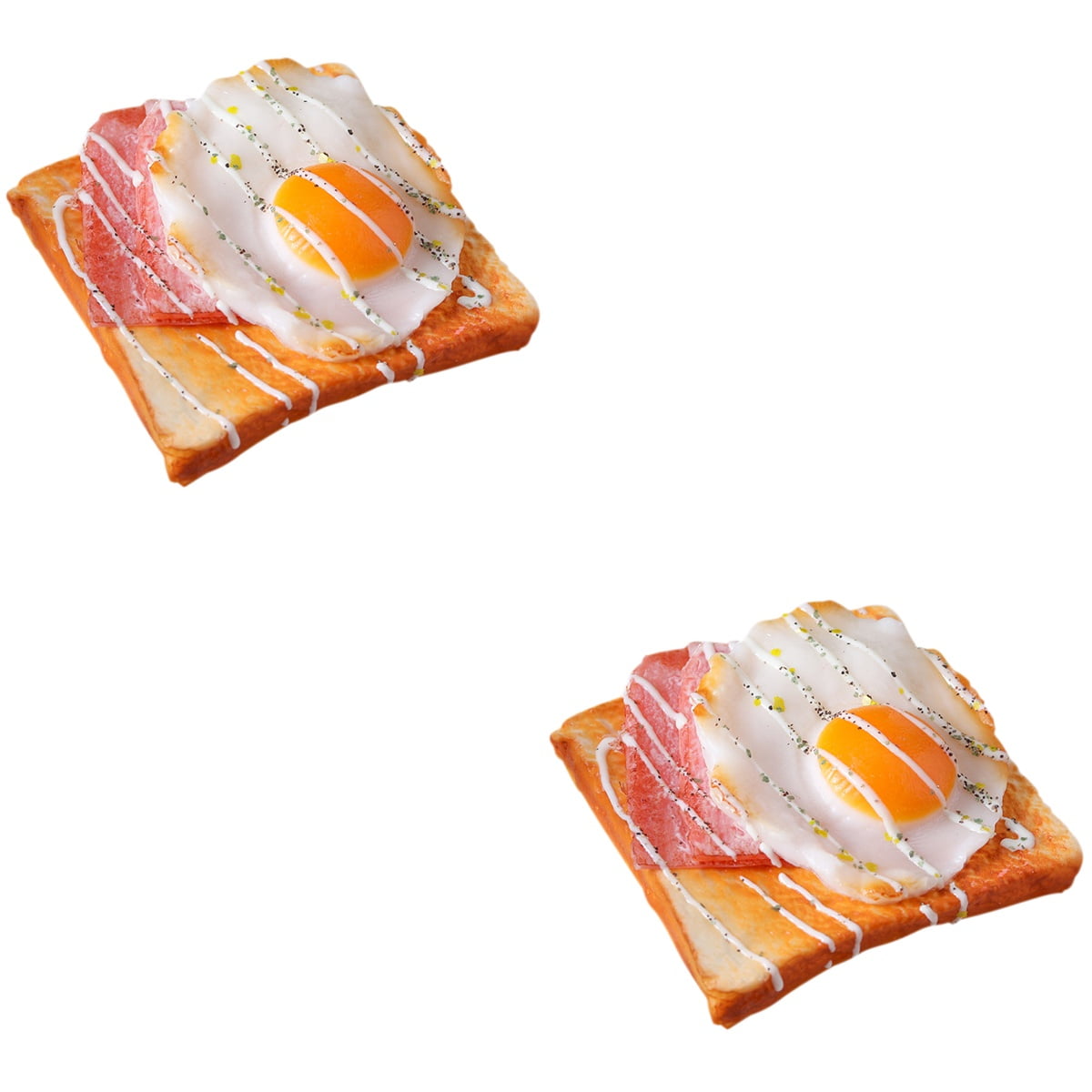 Set of 2 Simulated Bread Model Hamburger Buns Models Shop Display Prop ...