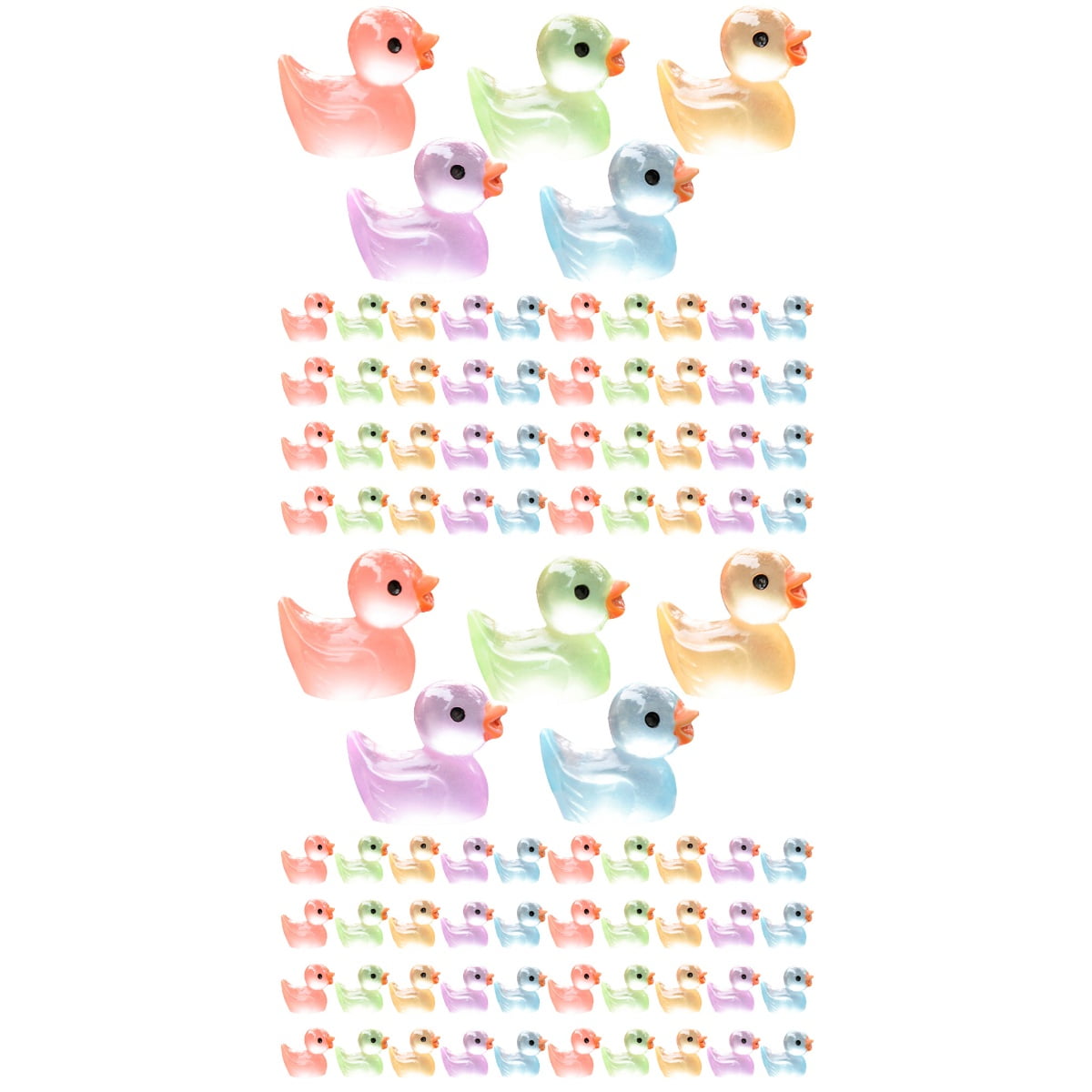 Set of 2 Simulation Duck Model Frog Decor Landscape Ducks Mini Toys ...