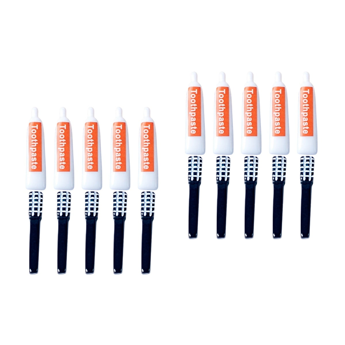 Set of 2 Simulation Toothpaste Toothbrush Miniature for Crafting ...