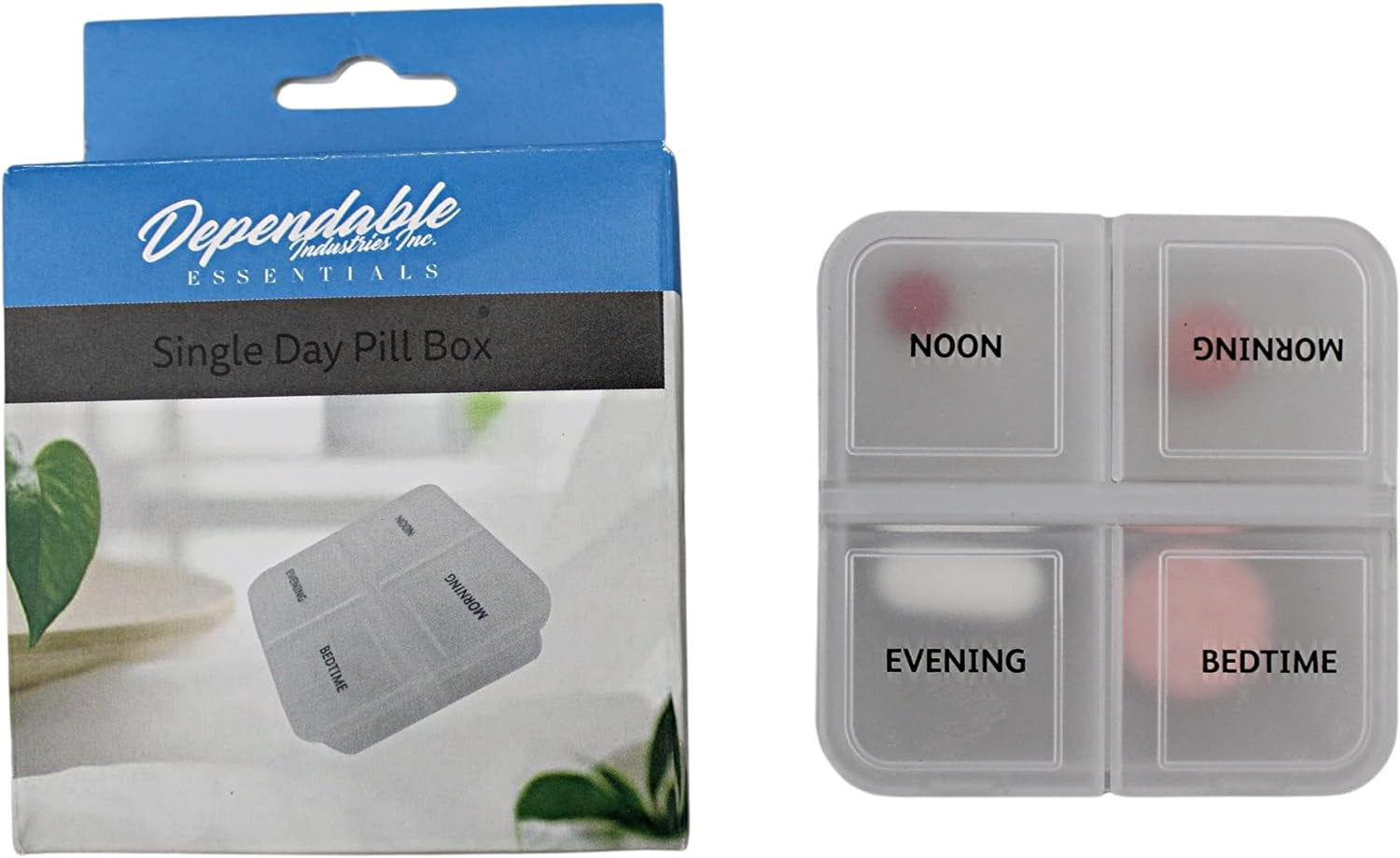 Set of 2 Single Day Pill Box Compact Design Ideal for Travel in Your ...