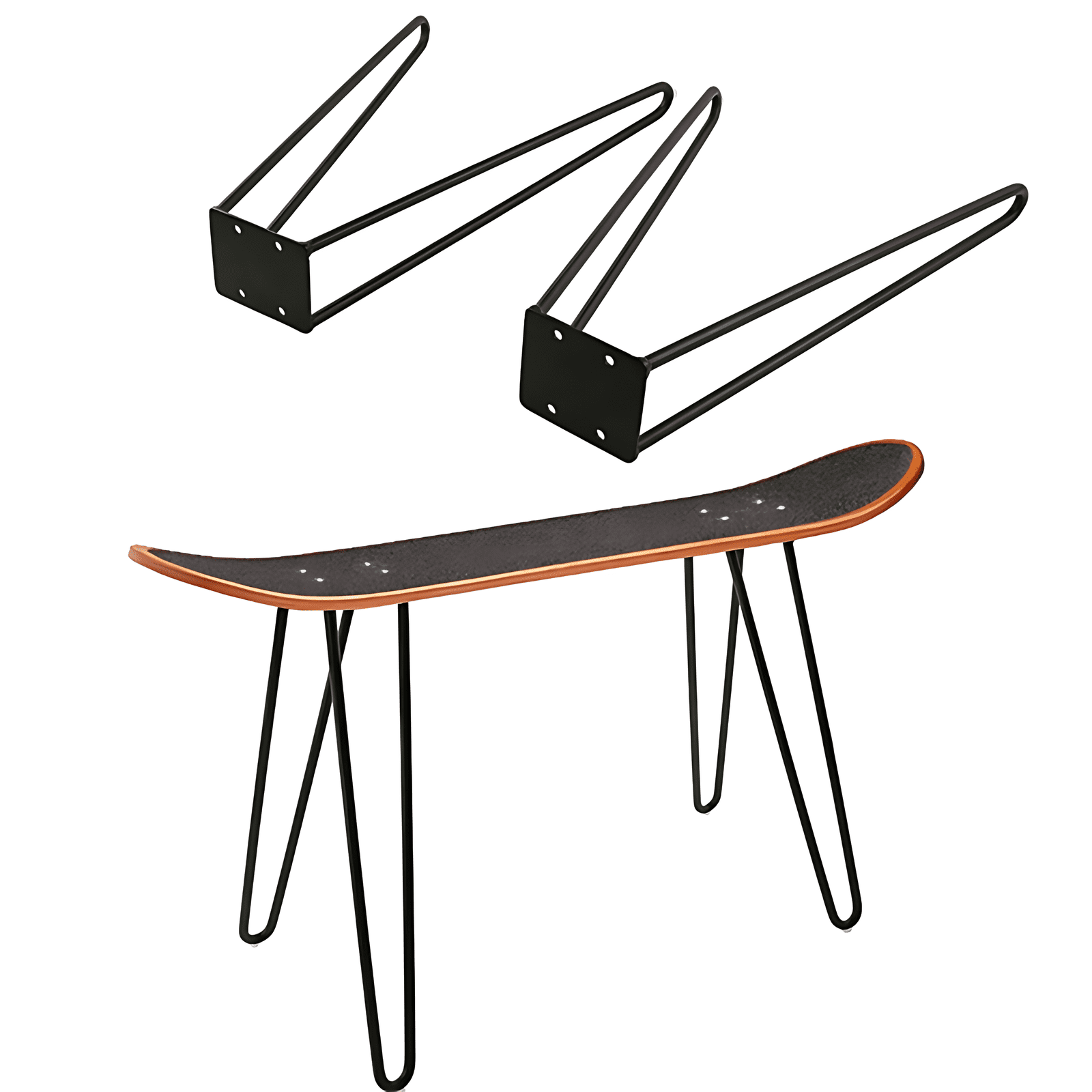 Set of 2 Skateboard Stool Legs, Creative Longboard Benches Feet ...