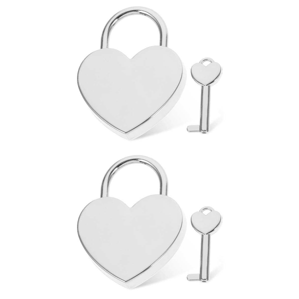 Set of 2 Small Locker Locks with Keys Outlet Plugs Board Miss Silver ...