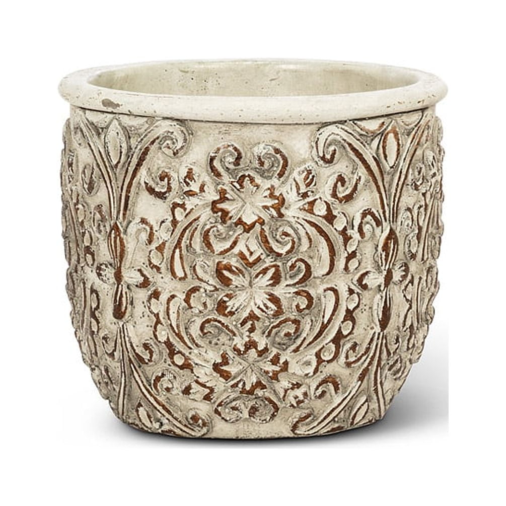 Set of 2 Small Round Embossed Planter - Walmart.com