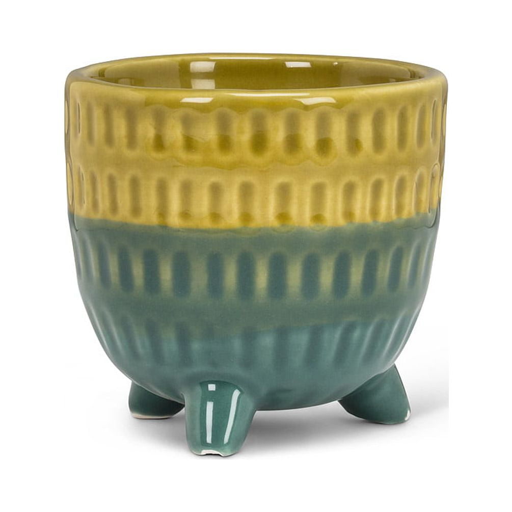 Set of 2 Small Two Tone Footed Planter - Walmart.com