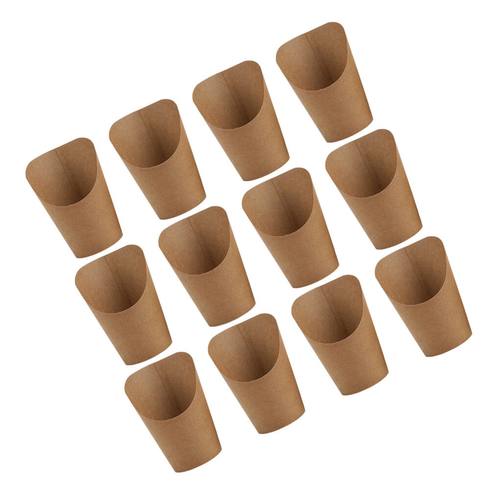Set of 2 Snack Paper Cones Fries Round Fry Cups French Holder - Walmart.com
