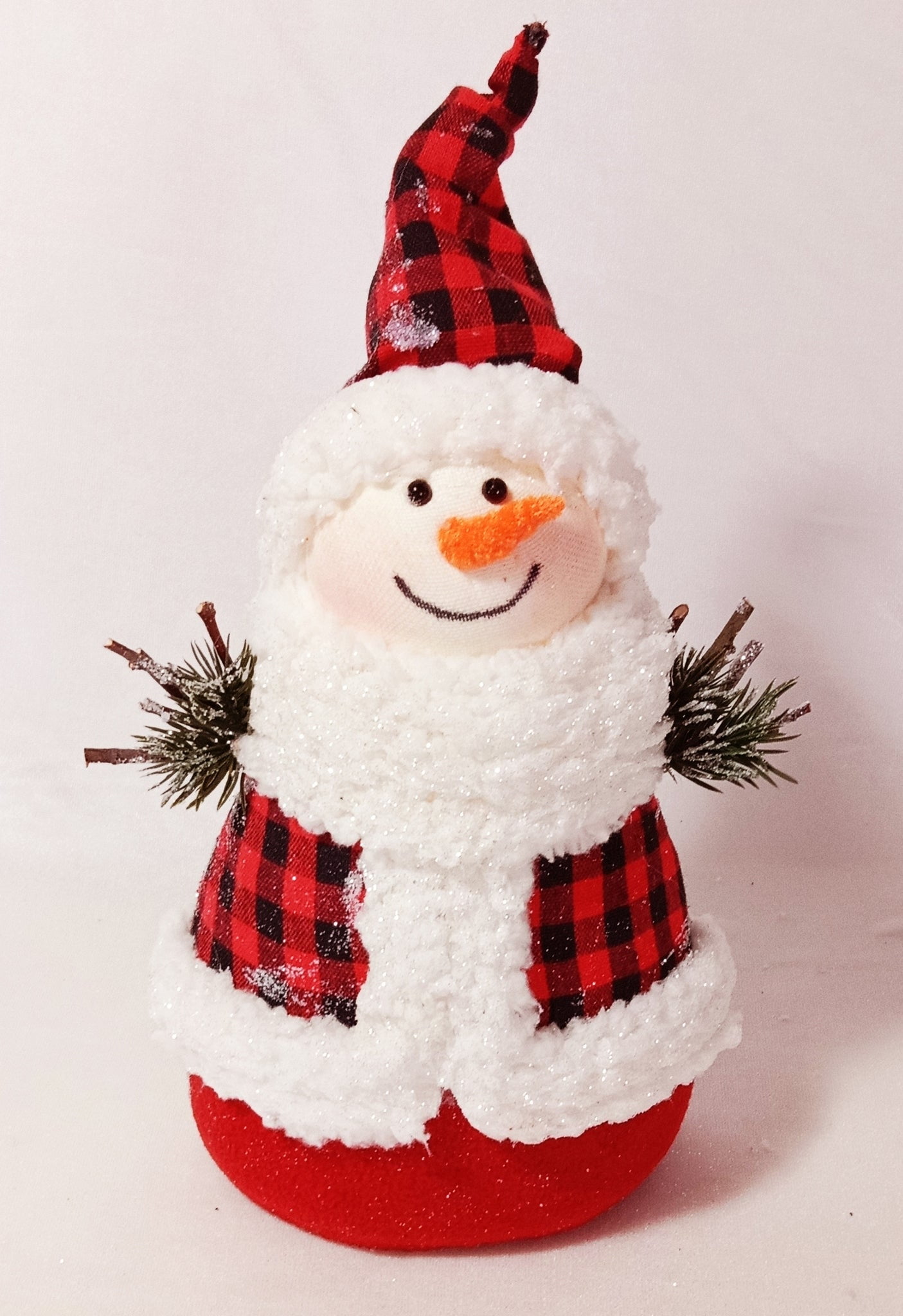 Set of 2 Snowman With Buffalo Check Clothes Decoration - Walmart.com