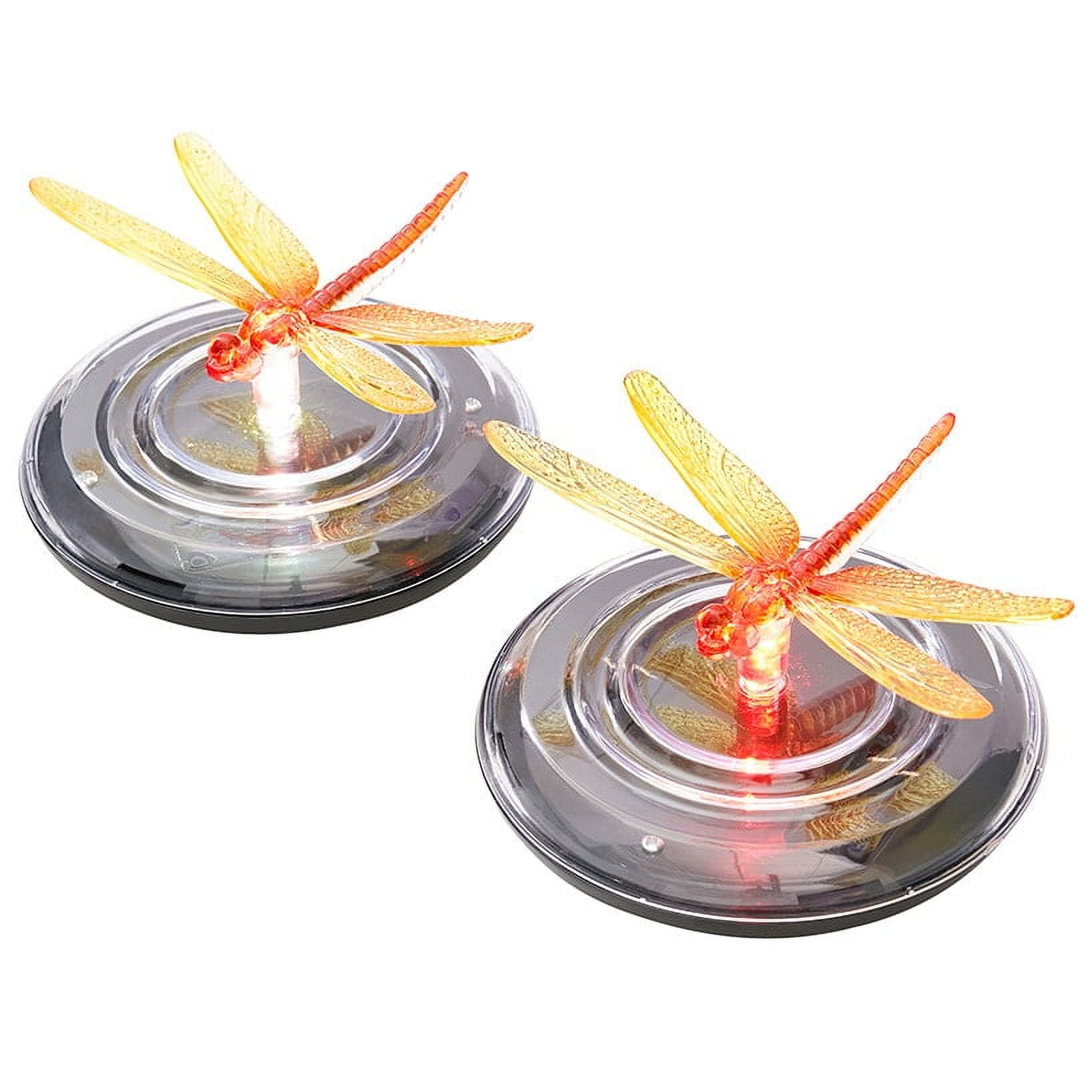 Set of 2 Solar Floating Lights - Dragonfly - Walmart.com