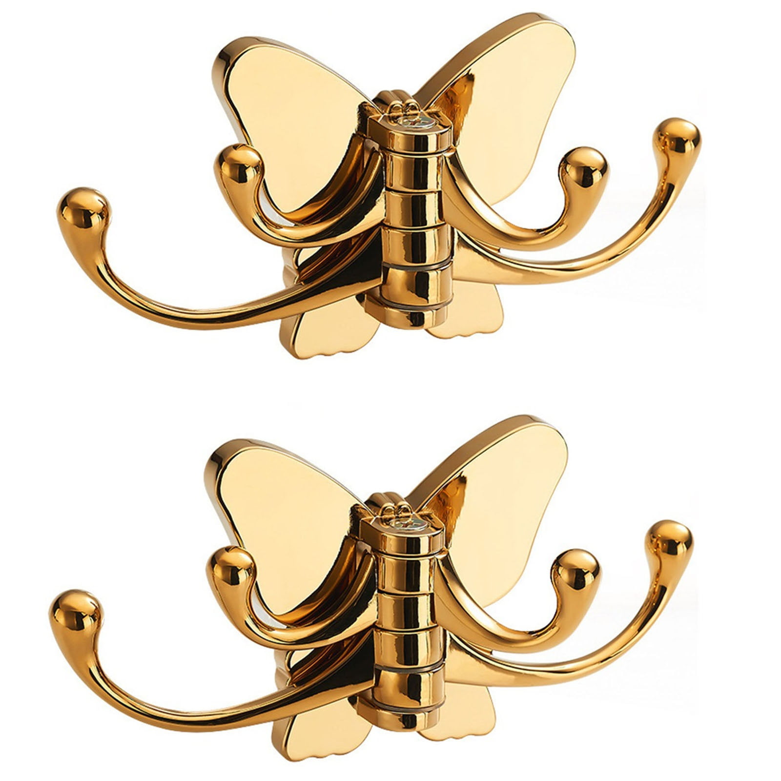 Set of 2 Solid Metal Swivel Hook with Multi Three Foldable Arms ...