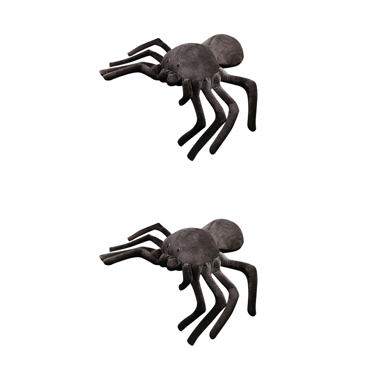 Set of 2 Spider Plush Doll Decoration Stuffed Toy Throw Pillows Black ...
