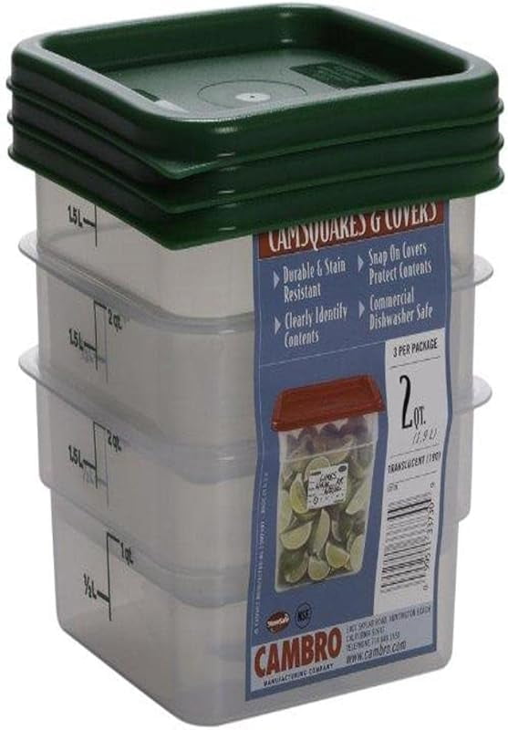 Set of 2 Square Food Storage Containers with Lids, 8 Quart - Walmart.com
