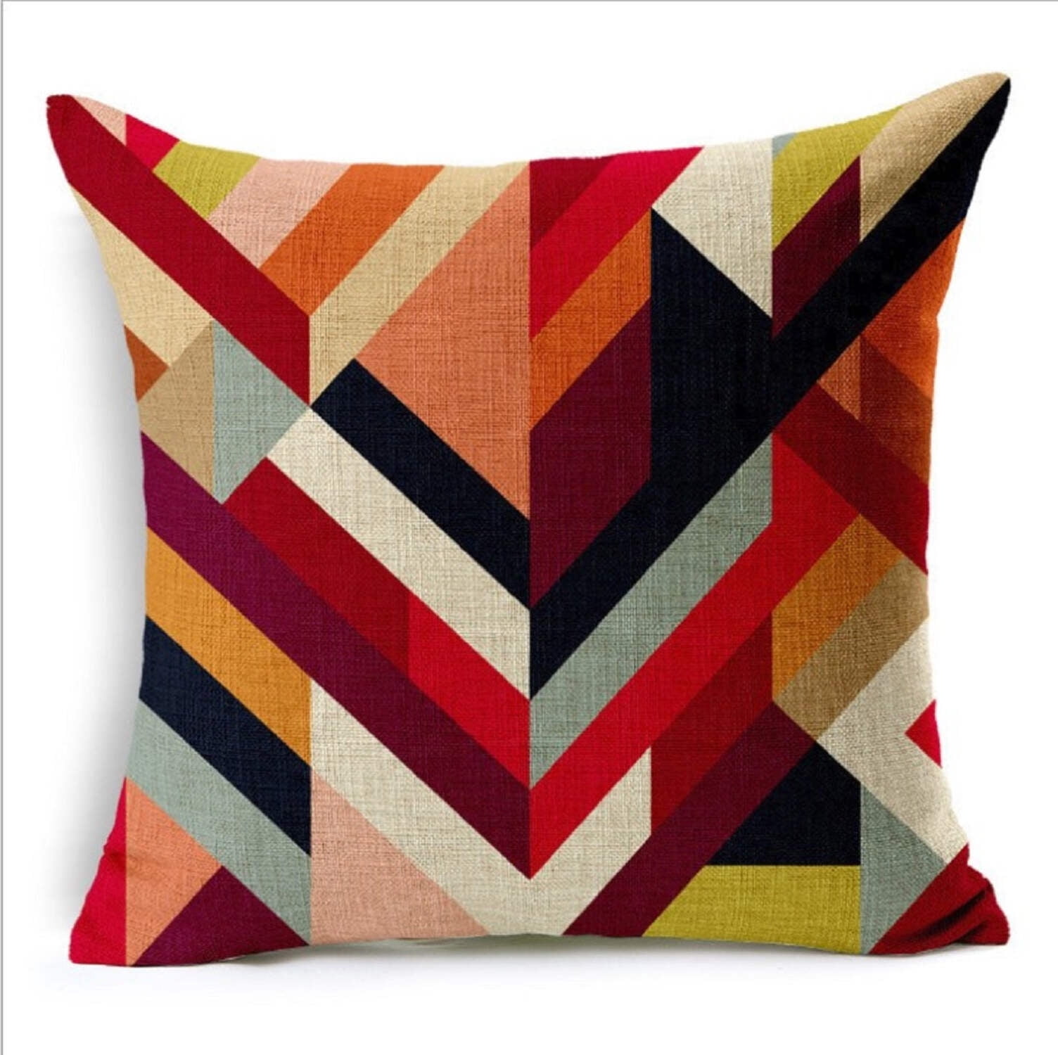 Set of 2 Square Geometric Pattern Throw Pillow (With or Without Inserts ...