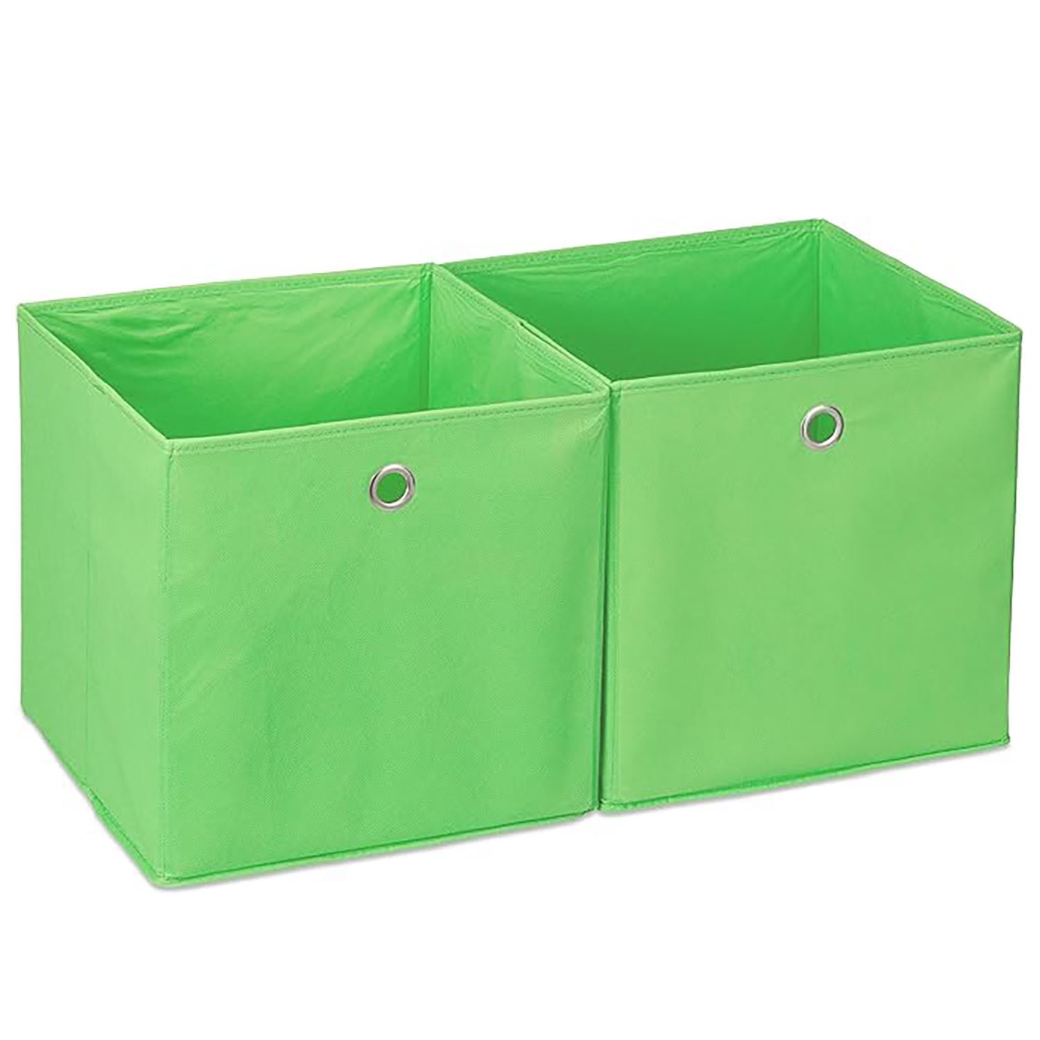 Set of 2 Square Storage Boxes for Shelves Fabric Cube - Walmart.com
