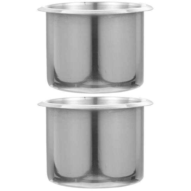 Set of 2 Stainless Steel Cup Holder Inserts Drink Accessories for Truck ...