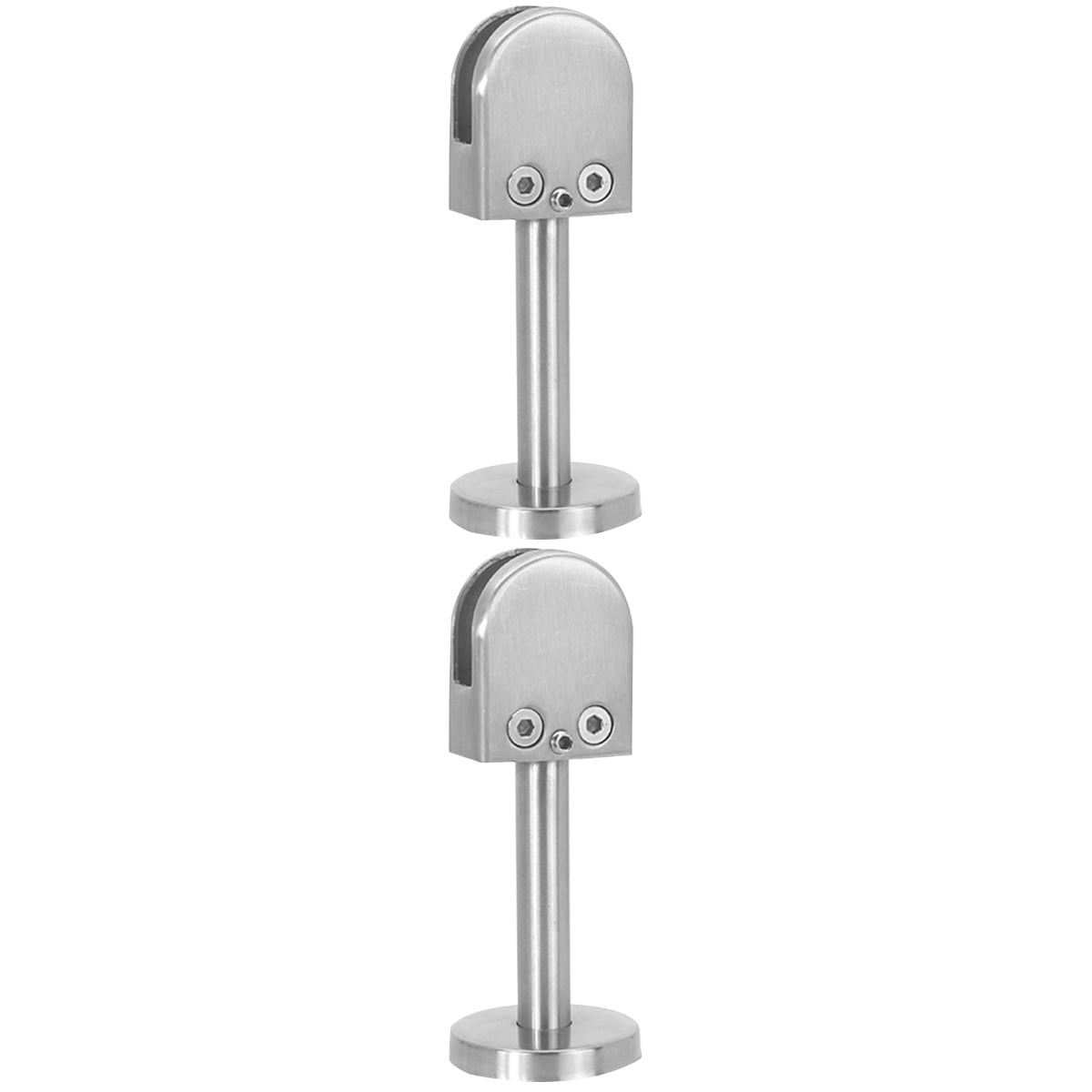 2-Pack Stainless Steel Glass Shelf Support Brackets with Rod Holder ...