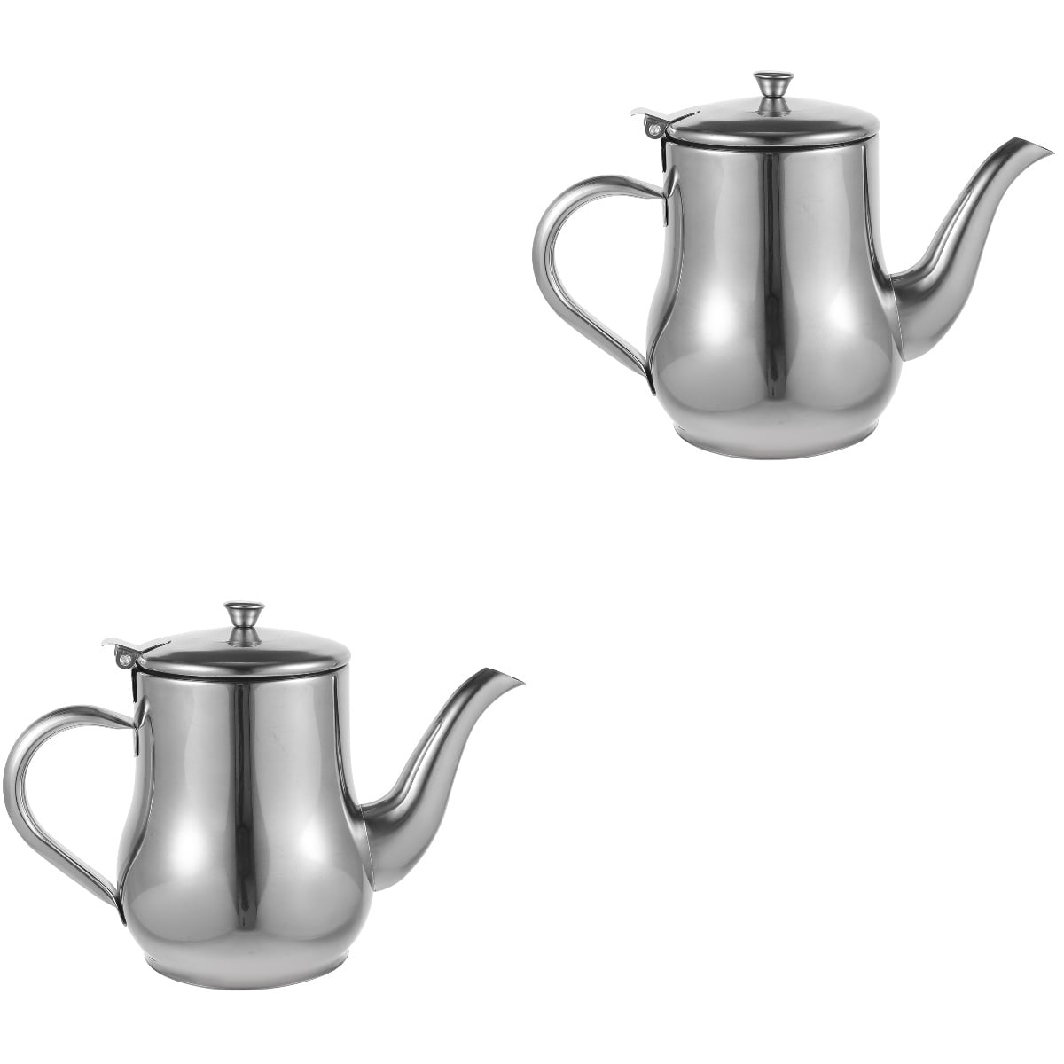 Set of 2 Stainless Steel Oil Pot Soy Storage Bottle Container Multi ...