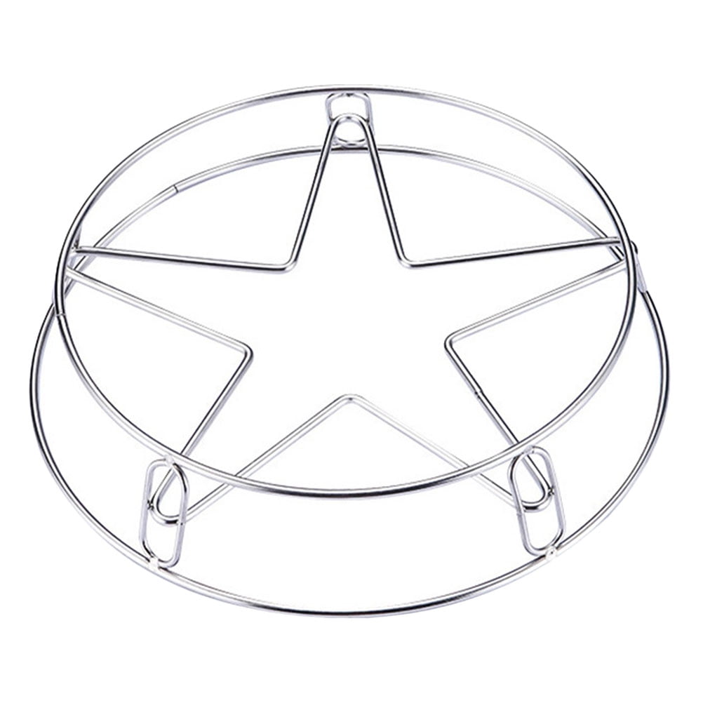 Set of 2 Stainless Steel Pot Rack Baking Steam Holder Metal Steamer ...