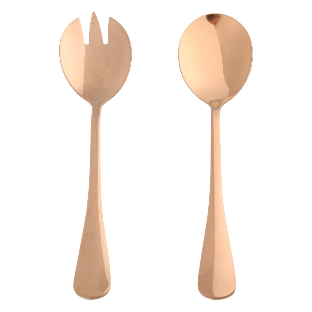 Set of 2 Stainless Steel Salad Servers Salad Serving Utensil Salad ...