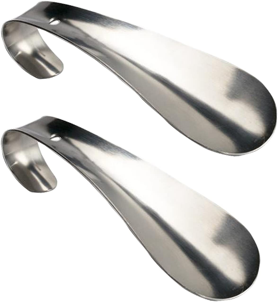Set of 2 Stainless Steel Shoe Horns - Compact and Durable Shoehorns for ...