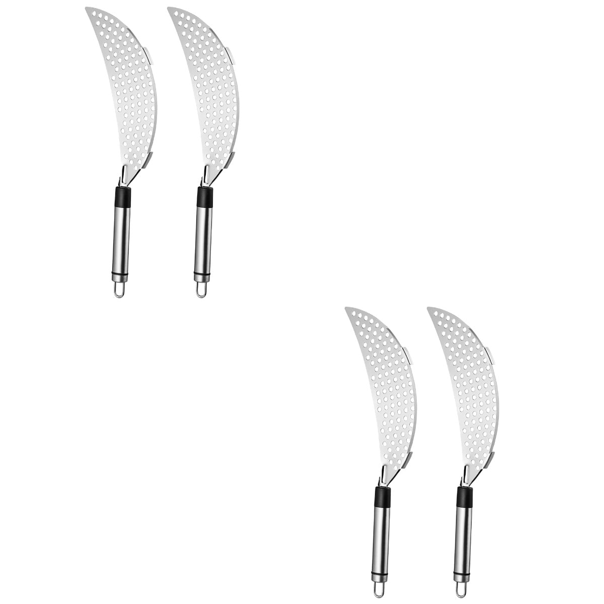 Set of 2 Stainless Steel Slag Separator Noodle Strainer Pots Drainer ...