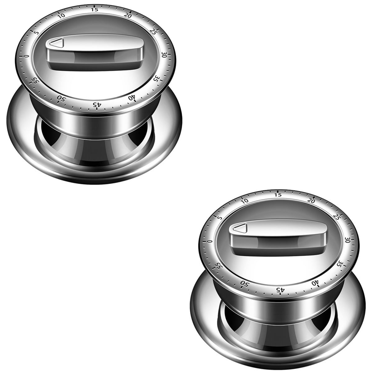 Set of 2 Stainless Steel Timer Lid Knob Compact Pan Knobs Heat ...