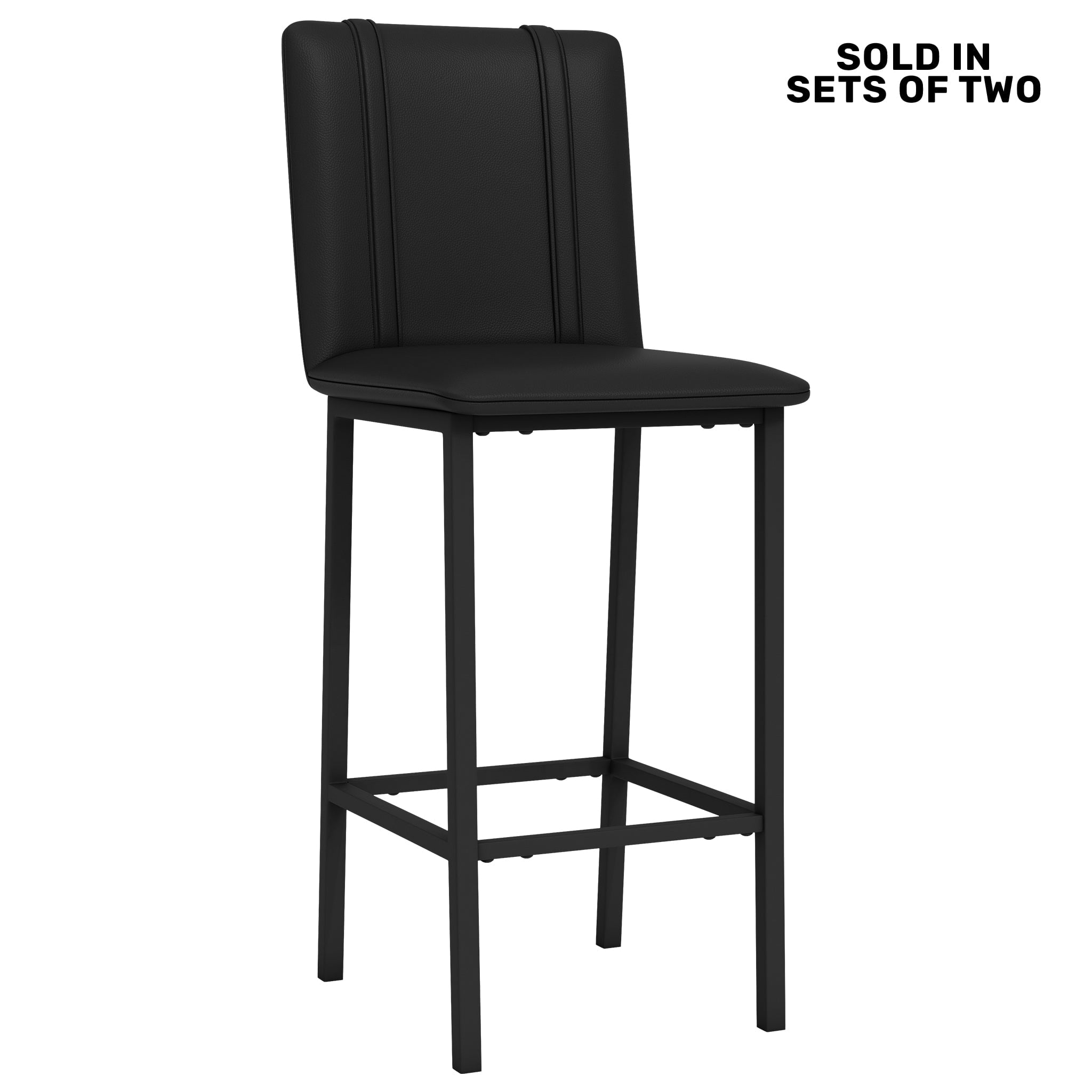 Set of 2 Stationary Bar Stools 30 Inch Seat Height with Footrest ...