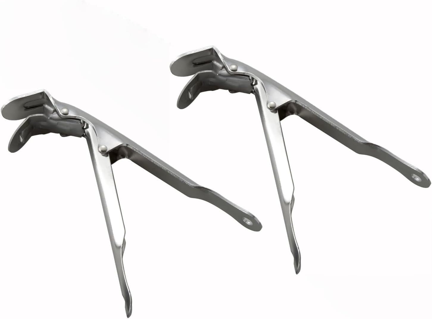 Set of 2 Steel Pizza Pan Gripper- Deep Dish Oven Gripper Clip Tongs for ...