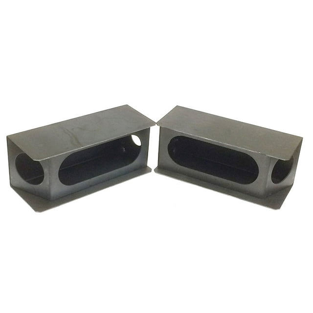 Set of 2 Steel Trailer 6" Oval Tail Light / 2" Angled Round Side Light ...