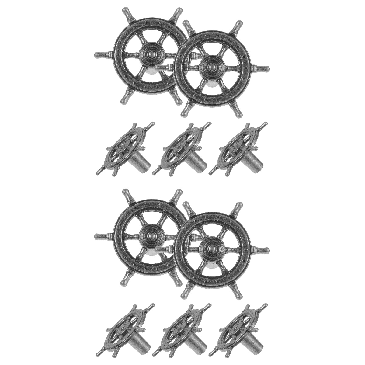 Set of 2 Steering Wheel Handle Sturdy Cabinet Handles Nautical Drawer ...