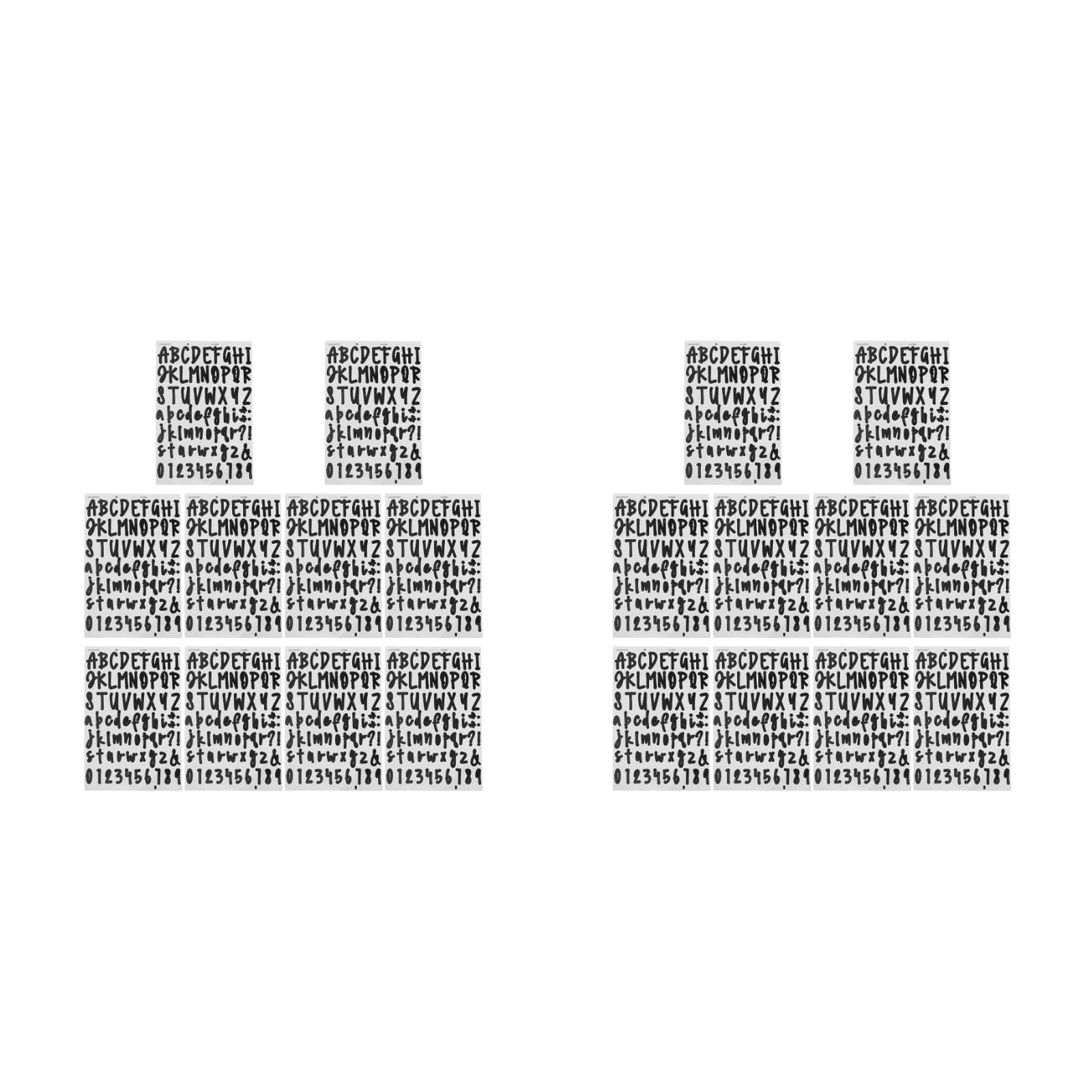 Set of 2 Stickers Number Letter Label Excellent Texture Easy to Peel ...