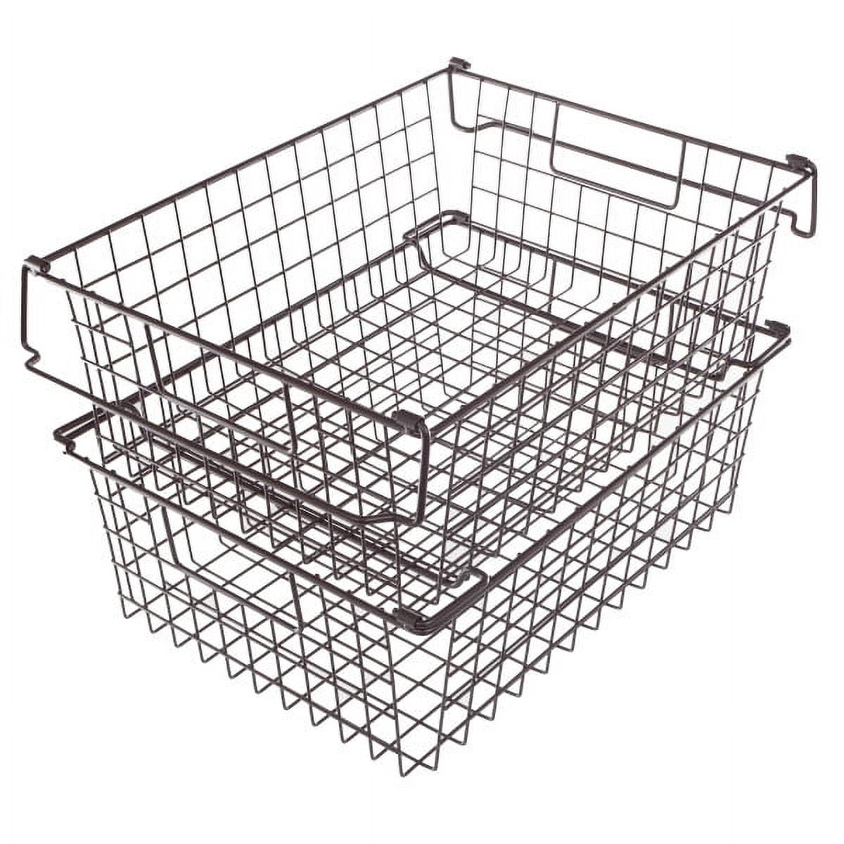 Set of 2 Storage Bins - Basket Set for Toy, Kitchen, Closet, and ...