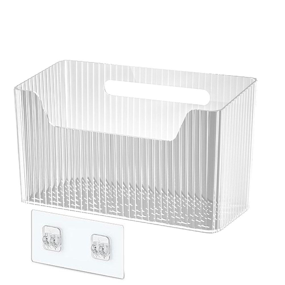 Set of 2 Storage Organizer Bins Wall Mounted Shelves Fridge Organize ...