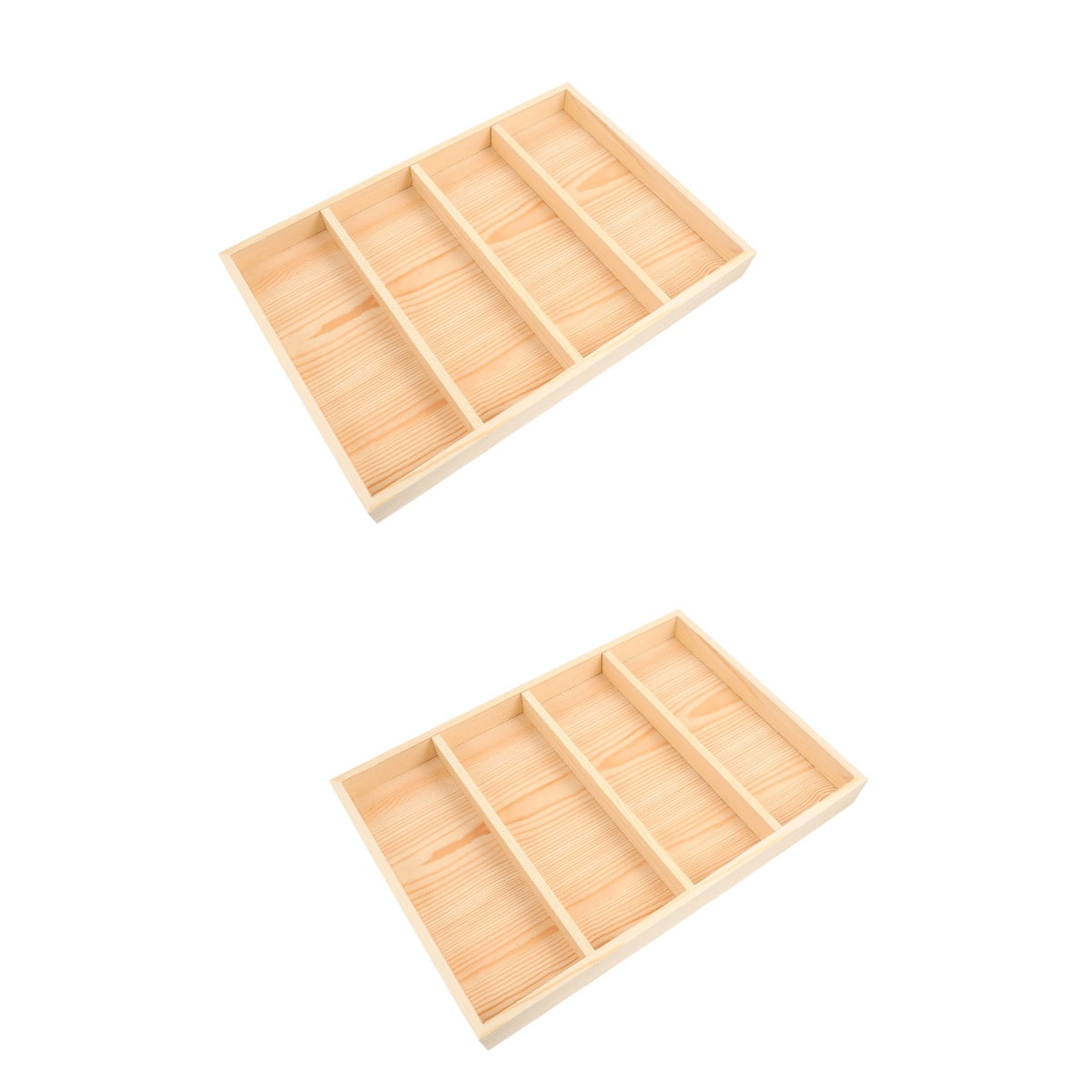 Set of 2 Storage Tray Wood Tray Jewelry Display Plate Livingroom Decor ...