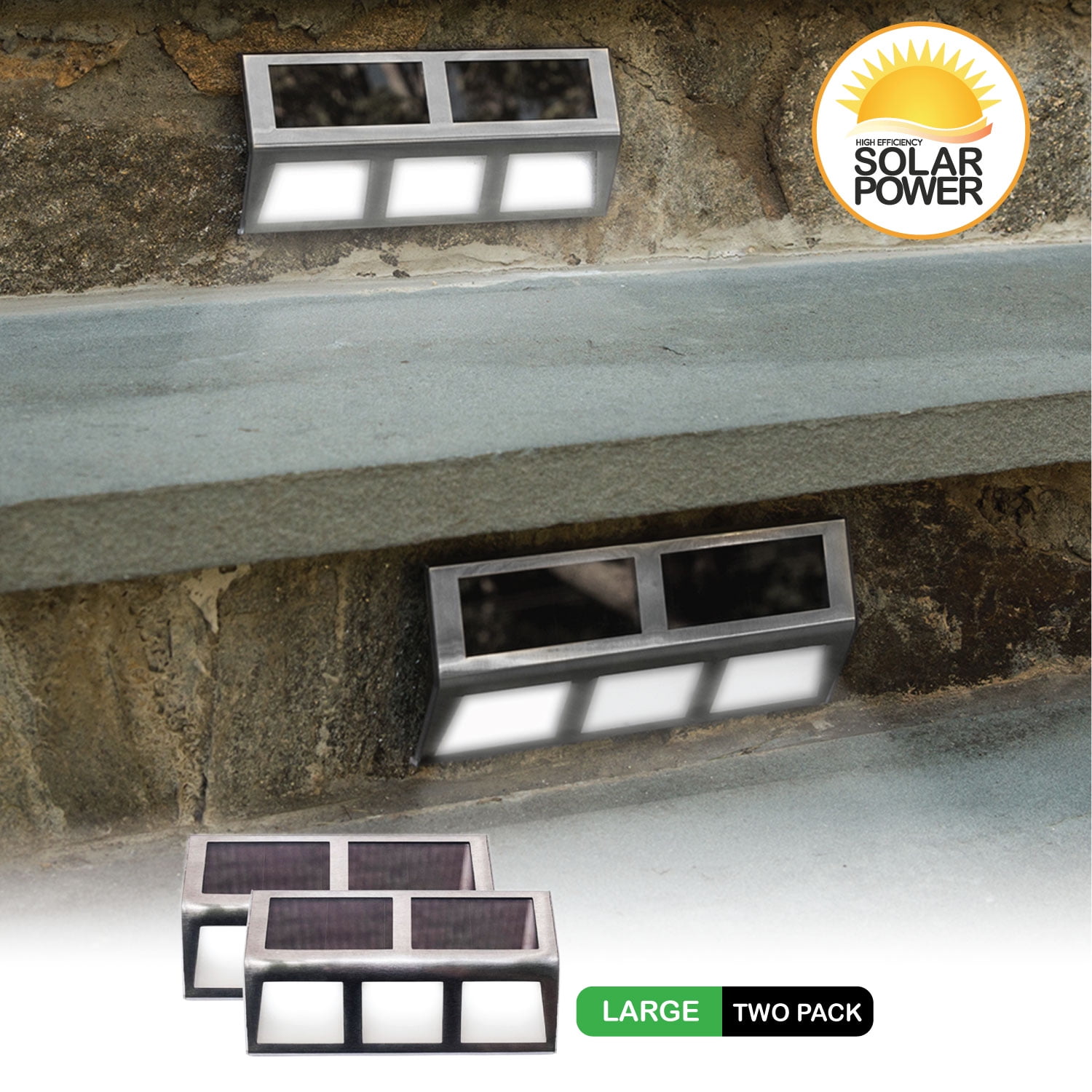 Set of 2 Sunstep Solar Step Lights Size: Large - Walmart.com