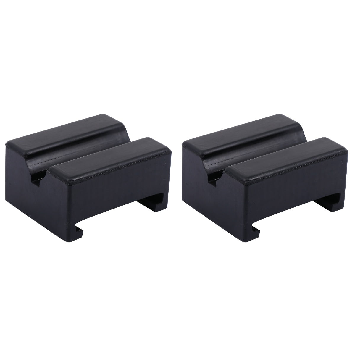 Set of 2 Support Block Rubber Slotted Pad Rubber Mats Large Jack Pad ...